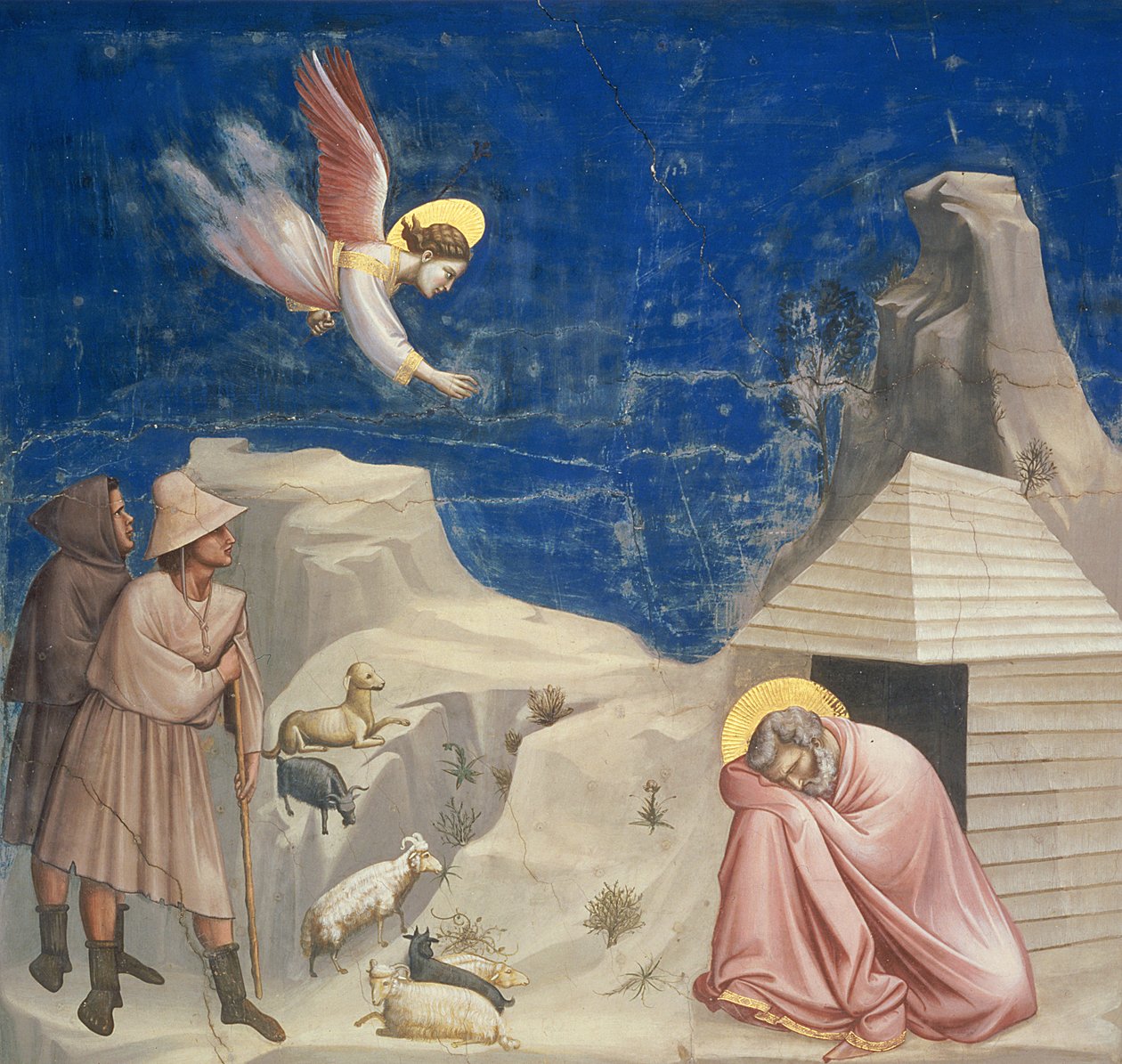 Der Traum des Joachim, ca. 1305 von Giotto di Bondone